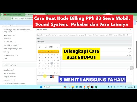 How to Create Billing Codes and eBupot PPh 23 Car Rental Sound Clothing and Other Services