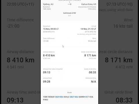 Australia to Aiken SC by Gulfstream G700: Flight Time Revealed!