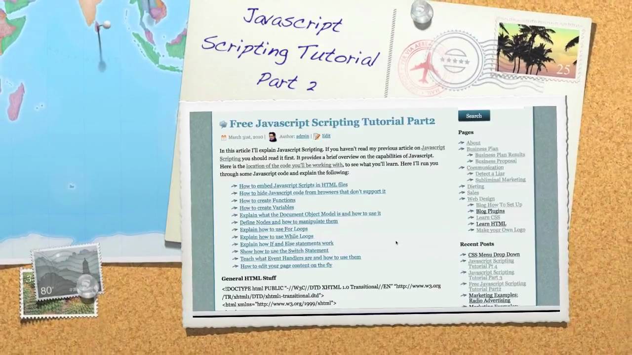 Javascript Scripting Tutorial Part 2
