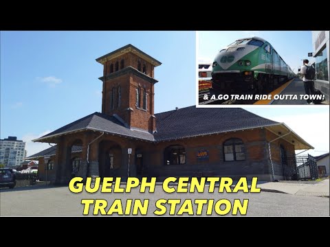Guelph Central Station Tour -In & Around The Historic Via Rail & Go Transit Station & Onto The Train