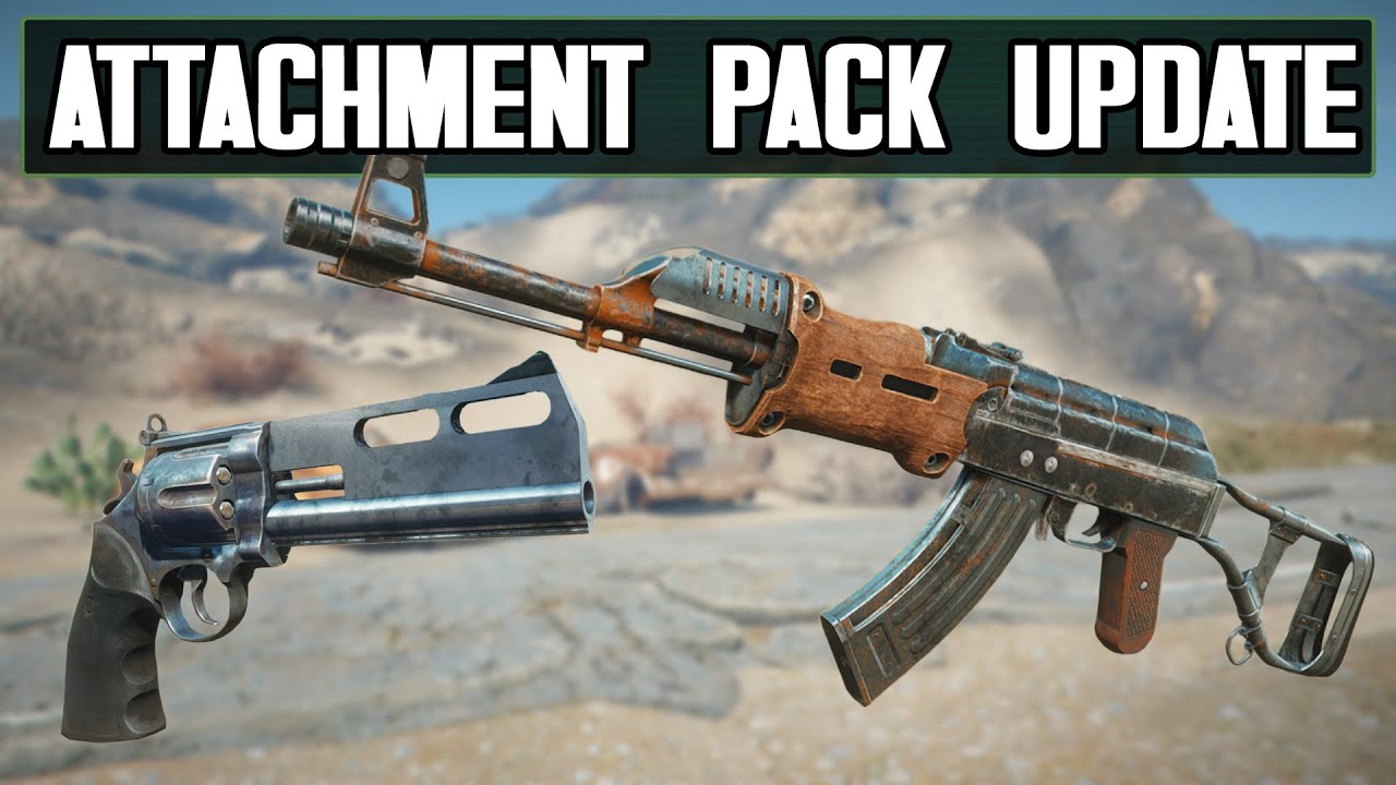 Attachment Pack Update - New Revolver & AK Parts (Fallout 4 Mod)