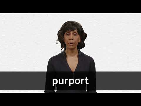 PURPORT definition and meaning | Collins English Dictionary