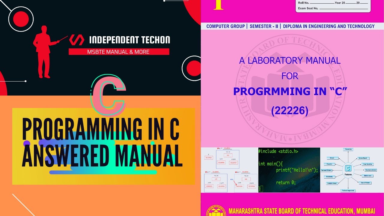 Practical-16 | Sem 2 | Programming in c | PIC |MSBTE Answered Manual