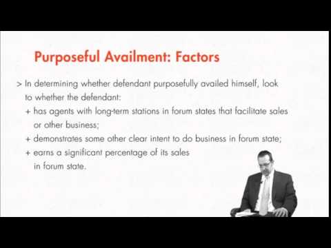 Module 2.2: Purposeful Availment
