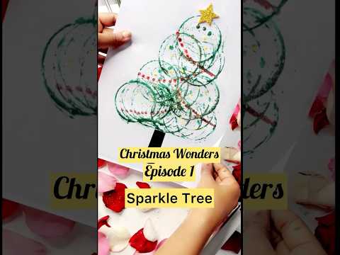 Sparkle Tree ( Simple Activity for Pre Primary kids #jinglebells #christmas #jinglealltheway #art