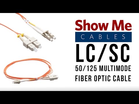 LC/SC 50/125 Multimode Duplex Fiber Patch Cable - OM2