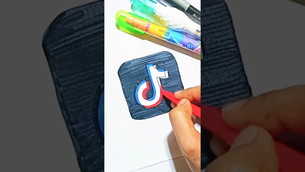 Tiktok Icon Drawing #viralvideo #trending #shorts #ytshorts #tiktok