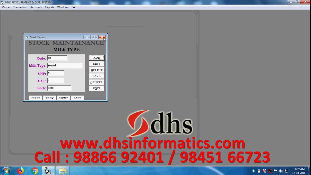 DHS VB Projects Milk Diary Management System