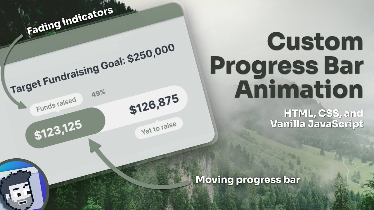 Custom Progress Bar Animation (HTML, CSS, and Vanilla JavaScript)