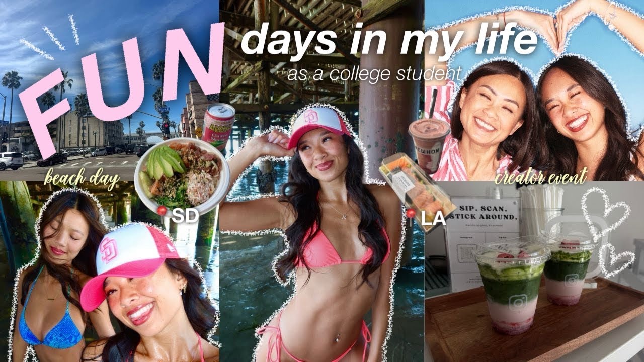 FUN days in my life as a college student⋆˚꩜｡