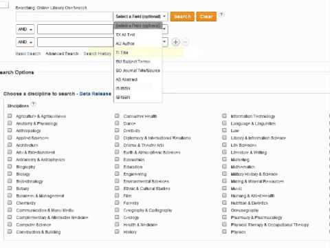 Field Searching in Databases