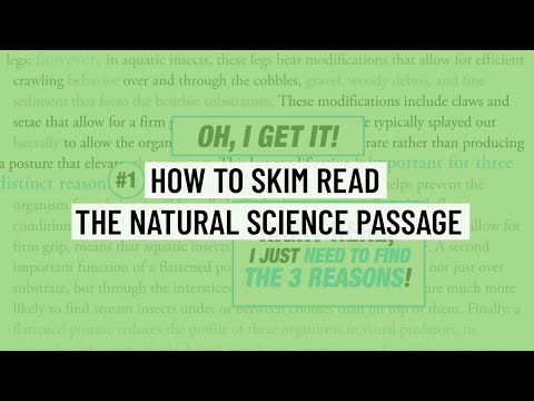 How to Skim Read the Natural Science Passage Video Lecture - Crash ...