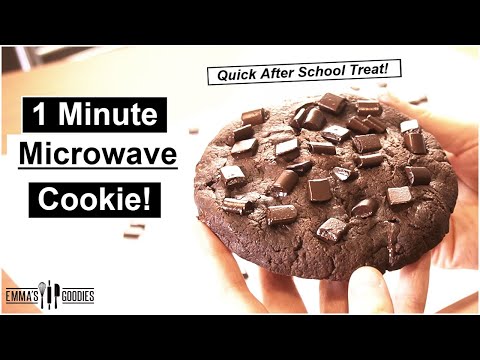 1 Minute Microwave DOUBLE CHOCOLATE CHIP COOKIE ! Back to School Treats!