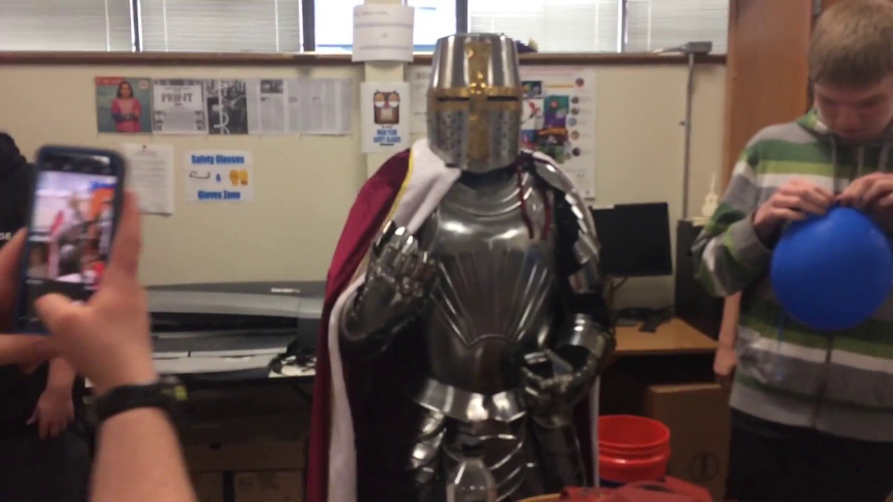 High School Senior Wears Knight Armor on Last Day of School