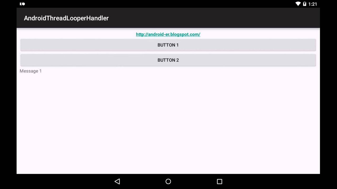 Android example: Thread, Handler and Looper