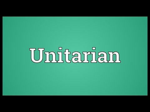 Unitarian Meaning