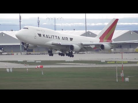 747 Kalitta Air BUTTER Landing at Leipzig/Halle Airport | 03.04.2023