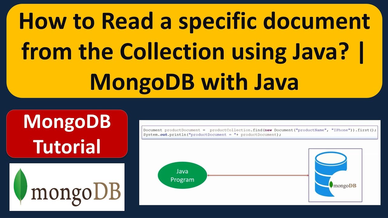How to Read a specific document from the Collection using Java? | MongoDB with Java