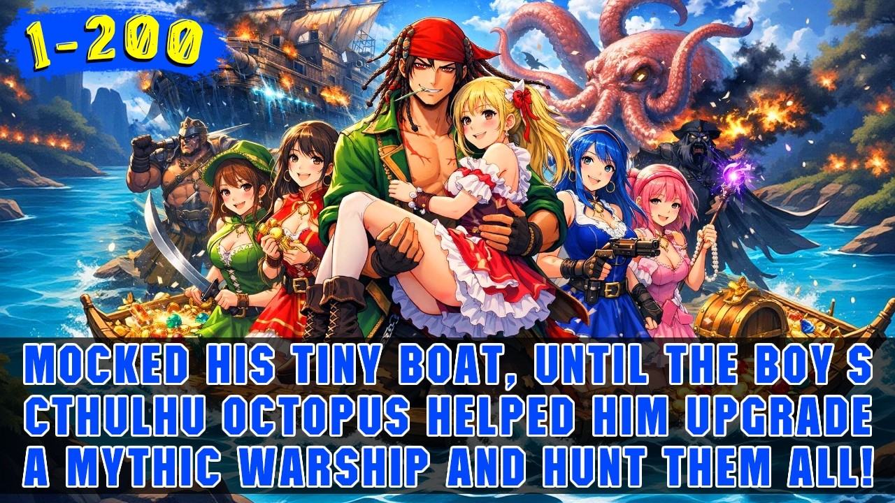 🔥Ocean Survival: He Bonds with Mythic Octopus and Devours Upgrade Broken Boat into Super Warship!