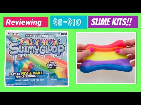 $5 - $10 SLIME KIT REVIEW!! Testing Out Walmart, & Target Slime!!