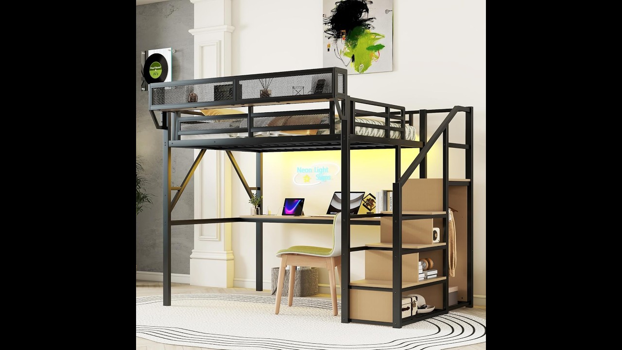 Review: KEIKI Full-Size Loft Bed – Desk, Staircase & Built-In Storage
