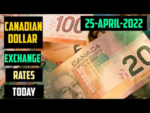 CANADIAN DOLLAR EXCHANGE RATES TODAY 25 April 2022 CORPORATE FINANCE NEWS