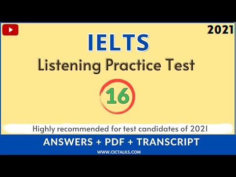 IELTS LISTENING PRACTICE TEST #16 2021 [WITH ANSWERS]  | Listening test pdf with audio