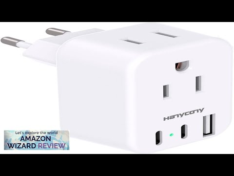 European Travel Plug Adapter USB C International Plug Adapter US to Europe Review