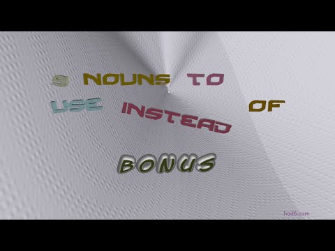 bonus - 11 nouns which mean bonus (sentence examples)
