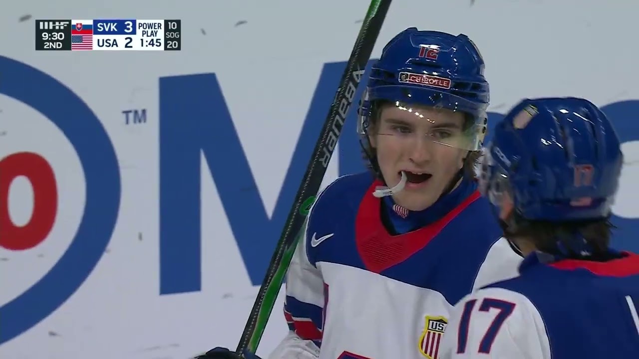 U.S. Skates to 6-5 Comeback Victory Over Slovakia in World Juniors Preliminary Round