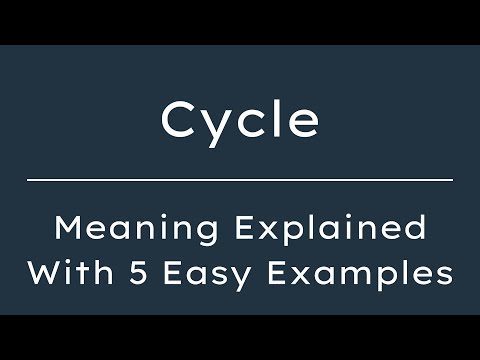 What Does Cycle Mean? Cycle Meaning in English With 5 Example Sentences