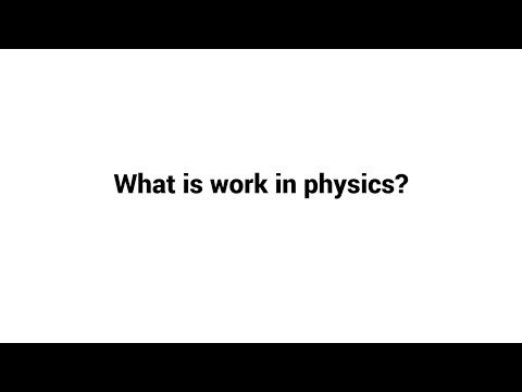 What is work in physics ?