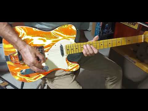 Unbranded Telecaster psychedelic 2022 - Orange | Reverb