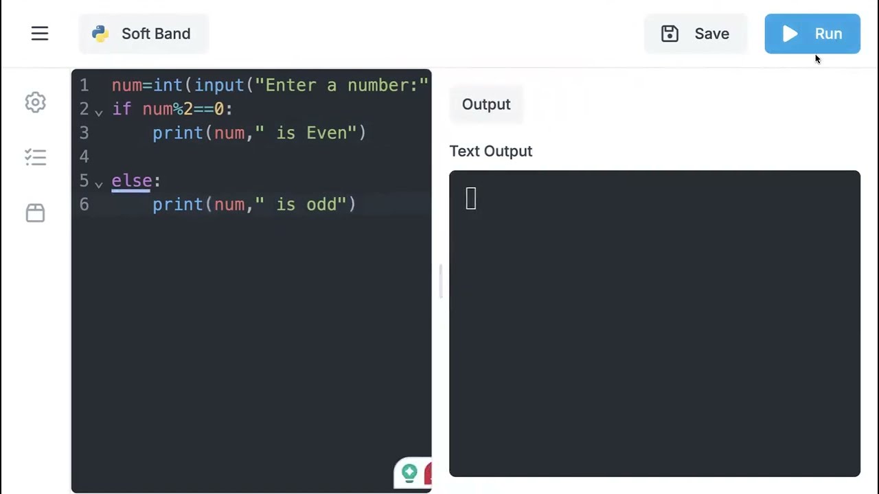 Class 9 Python: Even or Odd Number Checker|python tutorial