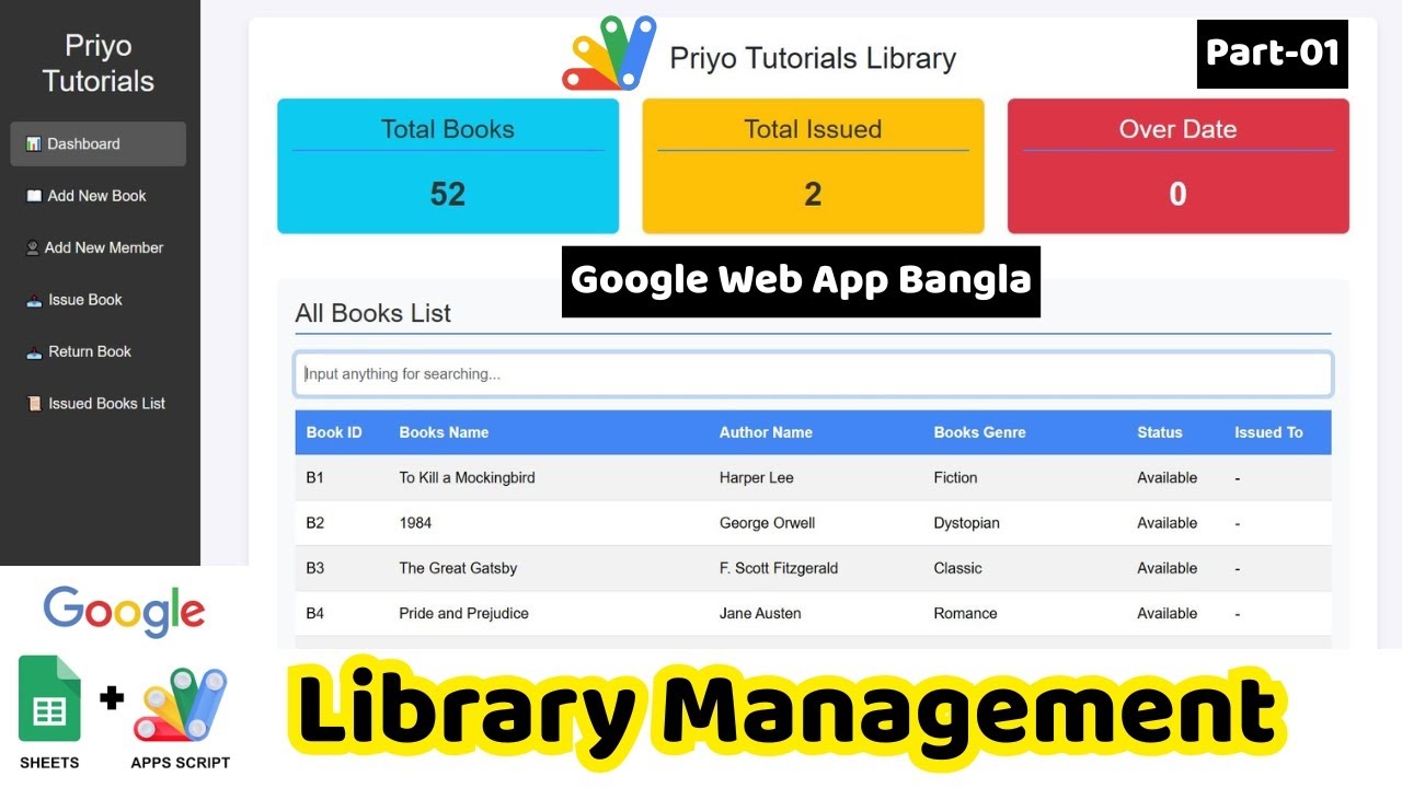 Build a Complete Library Management System with Google Apps Script