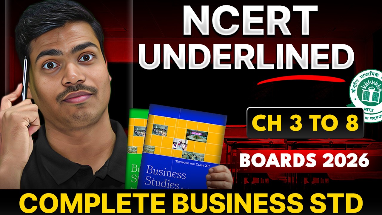 NCERT Underlined with all Key words | Class 12 Business studies | Chapter 3 & 8 | Board Exam 2026