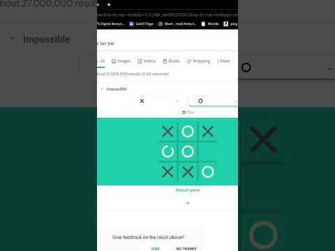 i beat google's impossible tictactoe?! | #google #tictactoe