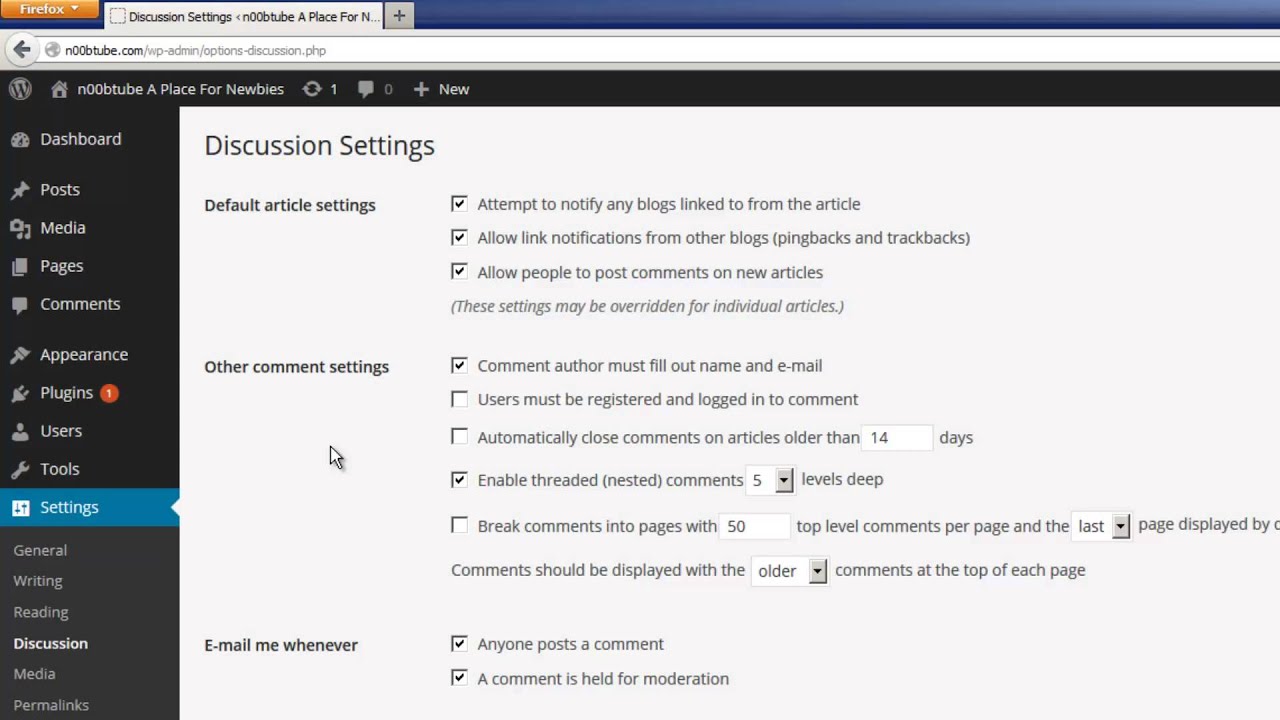 Configuring Your Settings in WordPress