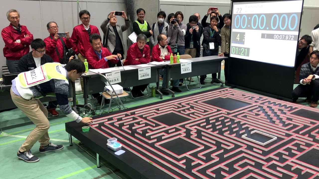 2019 Japan half-size micromouse 1st prize - Fantom 2nd fastest run, by Yuki Matsui