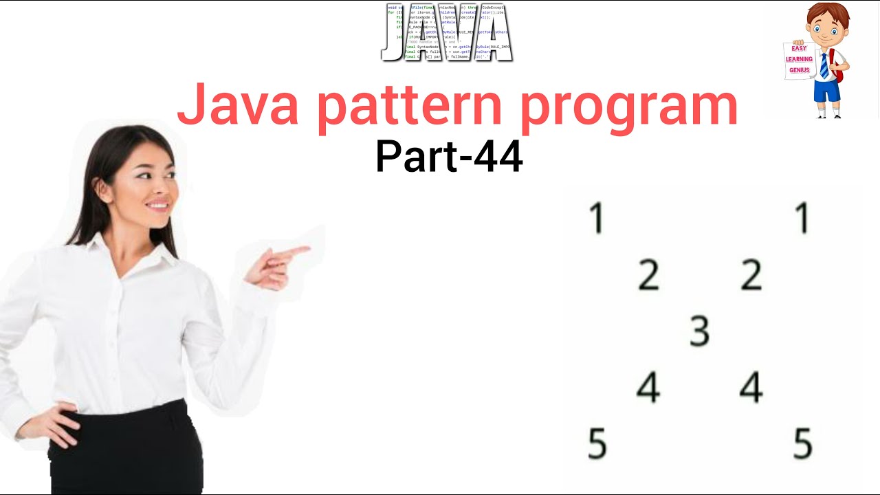 Java pattern program part -44 Easy Learning Genius