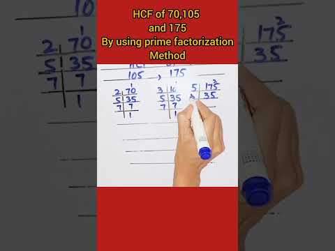 HCF of 70,105 and 175 #viral #youtube #youtubeshorts #maths