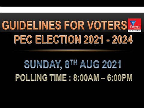 GUIDELINES FOR ENGINEERS - PEC ELECTION 2021-2024