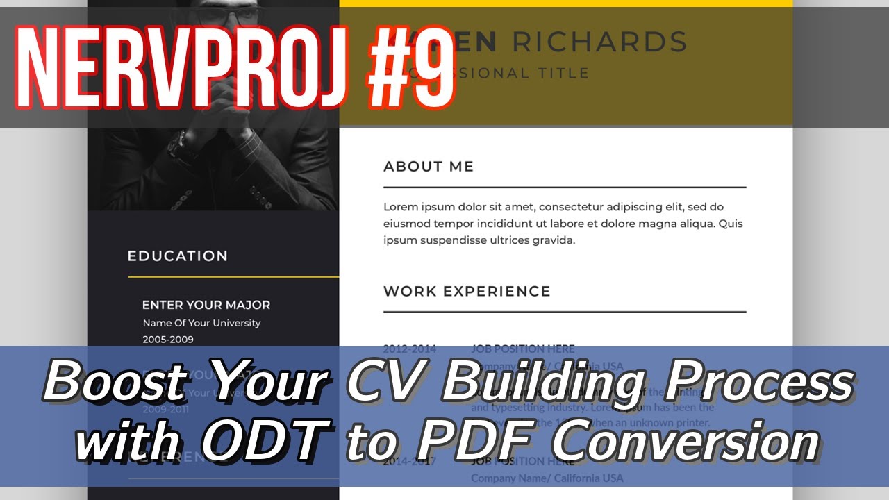 NervProj #9 - Enhancing CV Builder: Introducing ODT to PDF Conversion for Effortless CV Creation