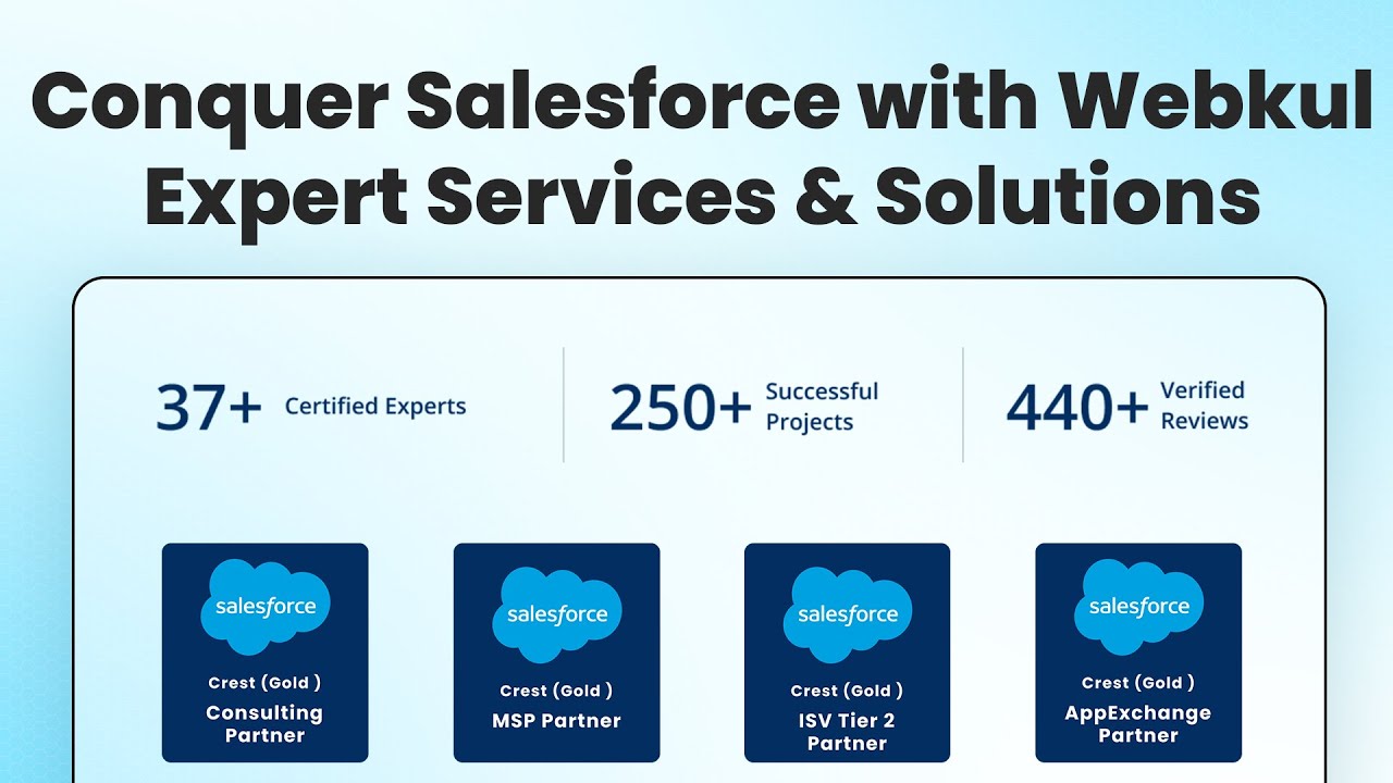 Conquer Salesforce with Webkul Expert Services & Solutions