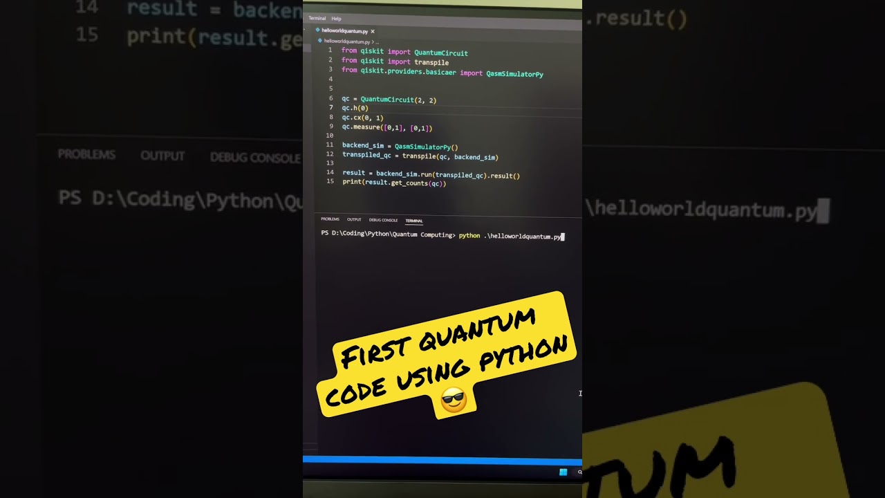 First quantum code using python ￼😎