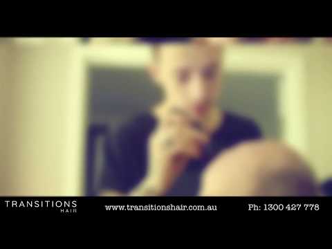 2hr Hair Transformation from Bald to Full Thick hair. Hair Systems for men Transitions Hair Sydney
