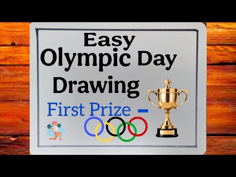 International Olympics Day poster drawing easy | Olympics day drawing|Olympic games easy drawing|