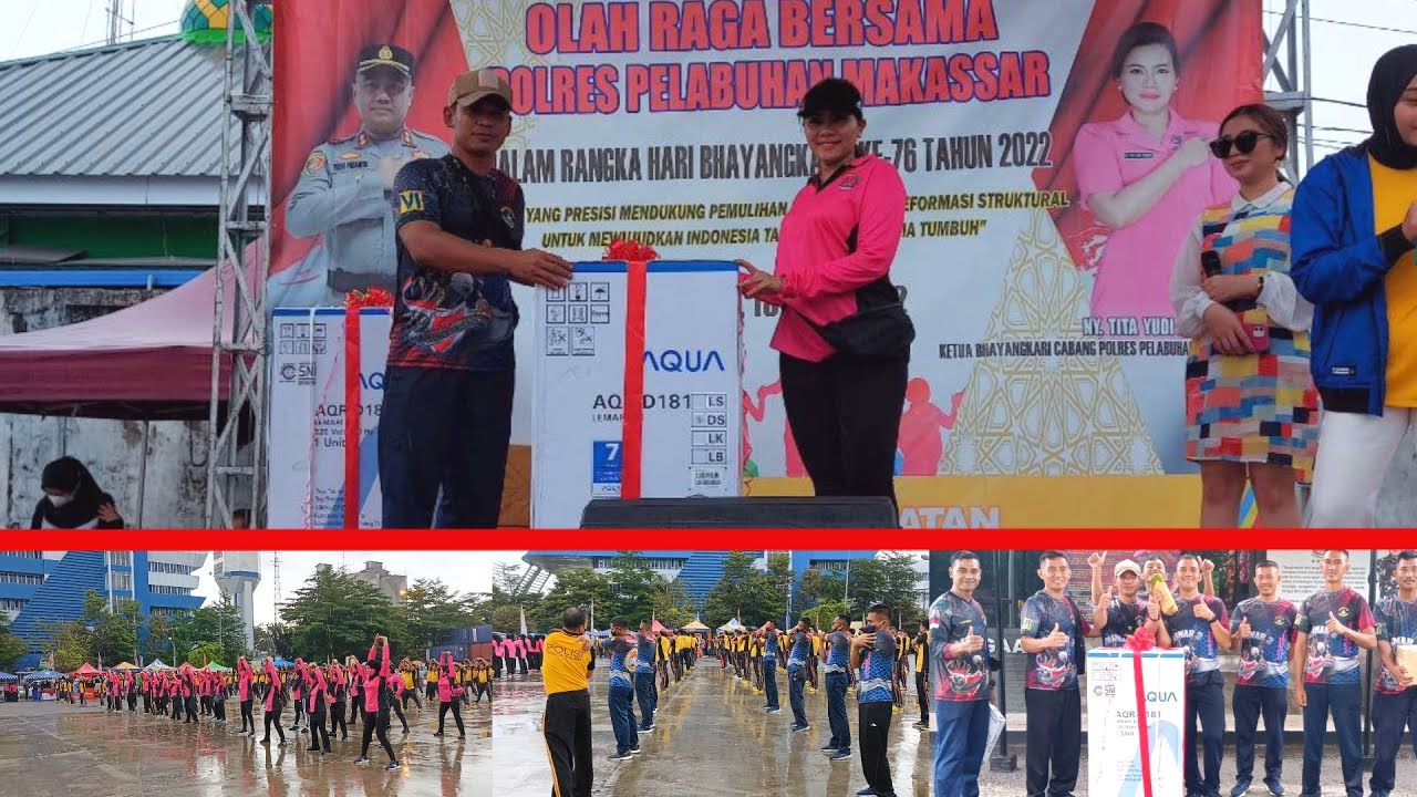 Alhamdulillah dapat hadiah di Olahraga Bersama Polres Pelabuhan Makassar