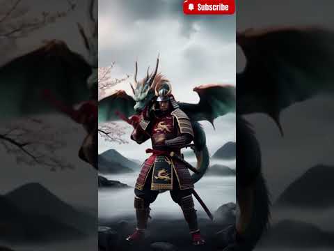 Samurai Warrior and Majestic Dragon: Mystical Power in Ancient Japan #samurai #japan #japanese #war