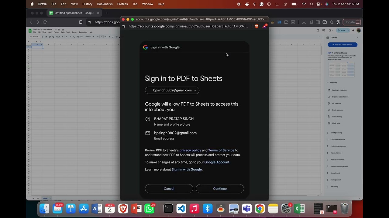 How to Extract Data from PDF to Google Sheets – Convert Tables to Editable Sheet